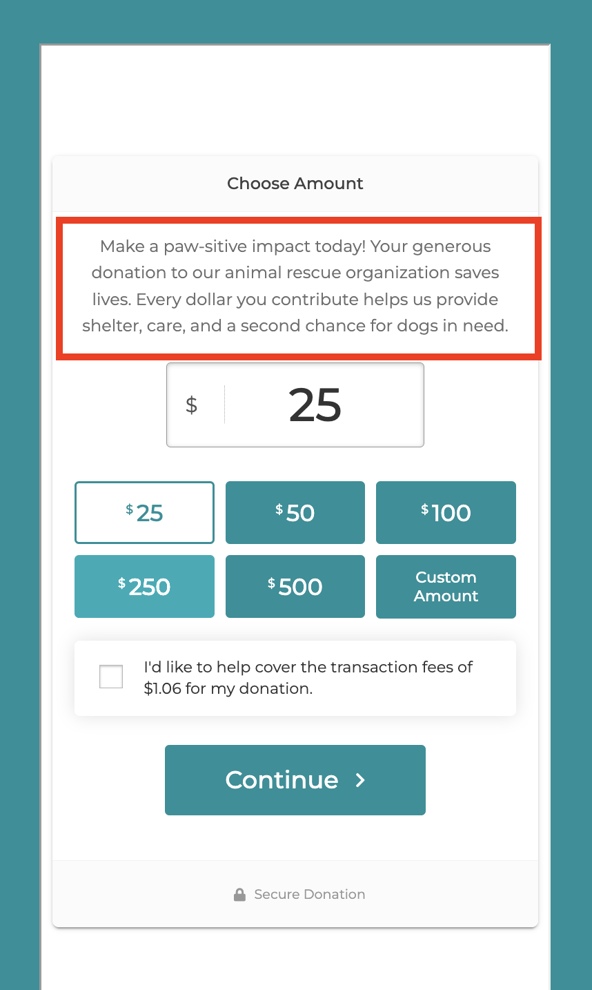 Can I customize my donation widget?